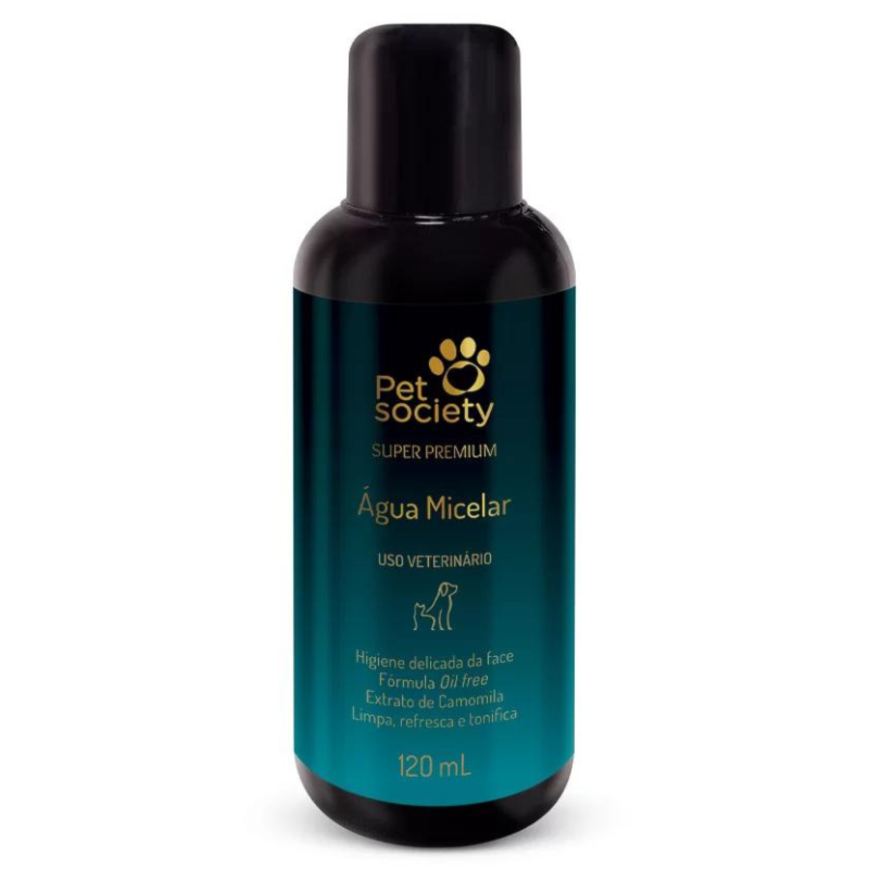 Água Micelar Pet Society Super Premium para Cães e Gatos 120ml
