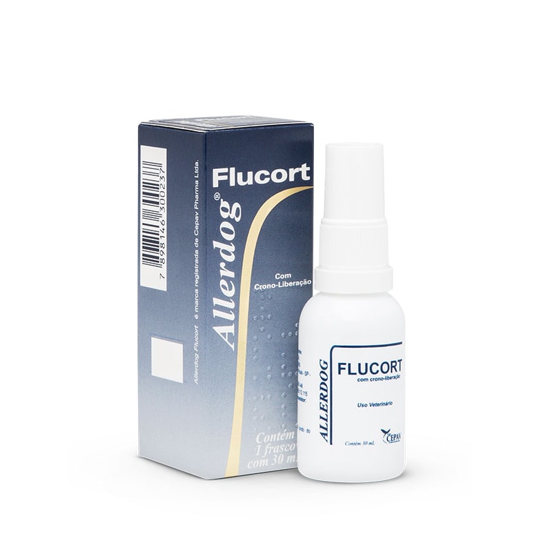 Antiséptico e Anti inflamatório Allerdog Flucort para Cães 30ml - POLI PET