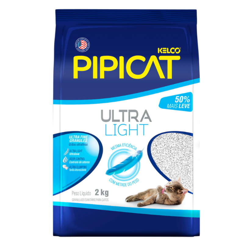 Granulado Higiênico Pipicat Ultra Light para Gatos 2kg