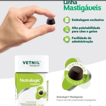 Suplemento Alimentar Nutralógic Vetnil para Cachorros e Gatos